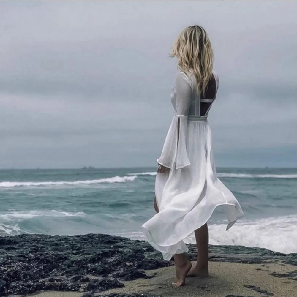 Boutique | Dresses | New Dreamy Boho Lace Maxi Duster Kimono Dress ...